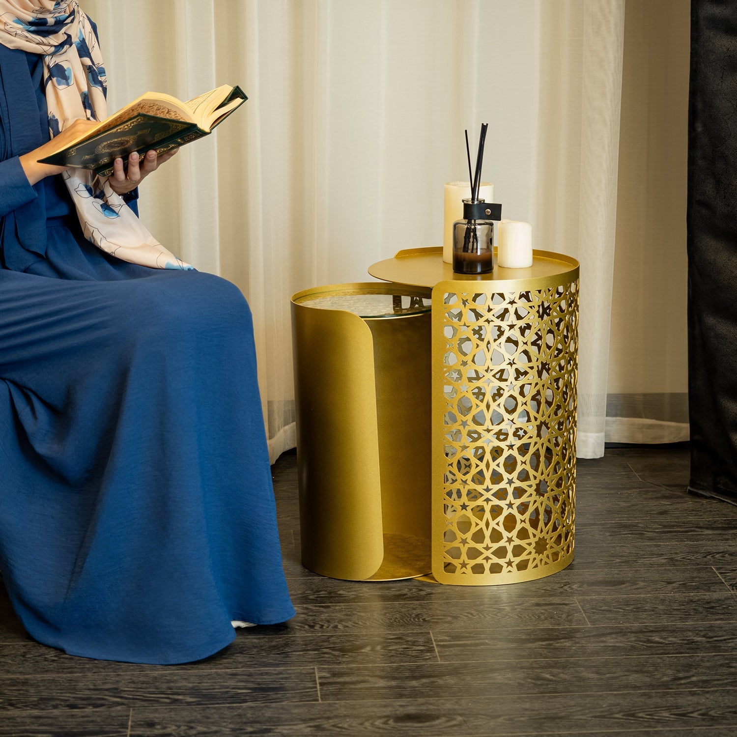 Eclipse Metal Side Tables, Set of 2 Pieces – oliveandgray