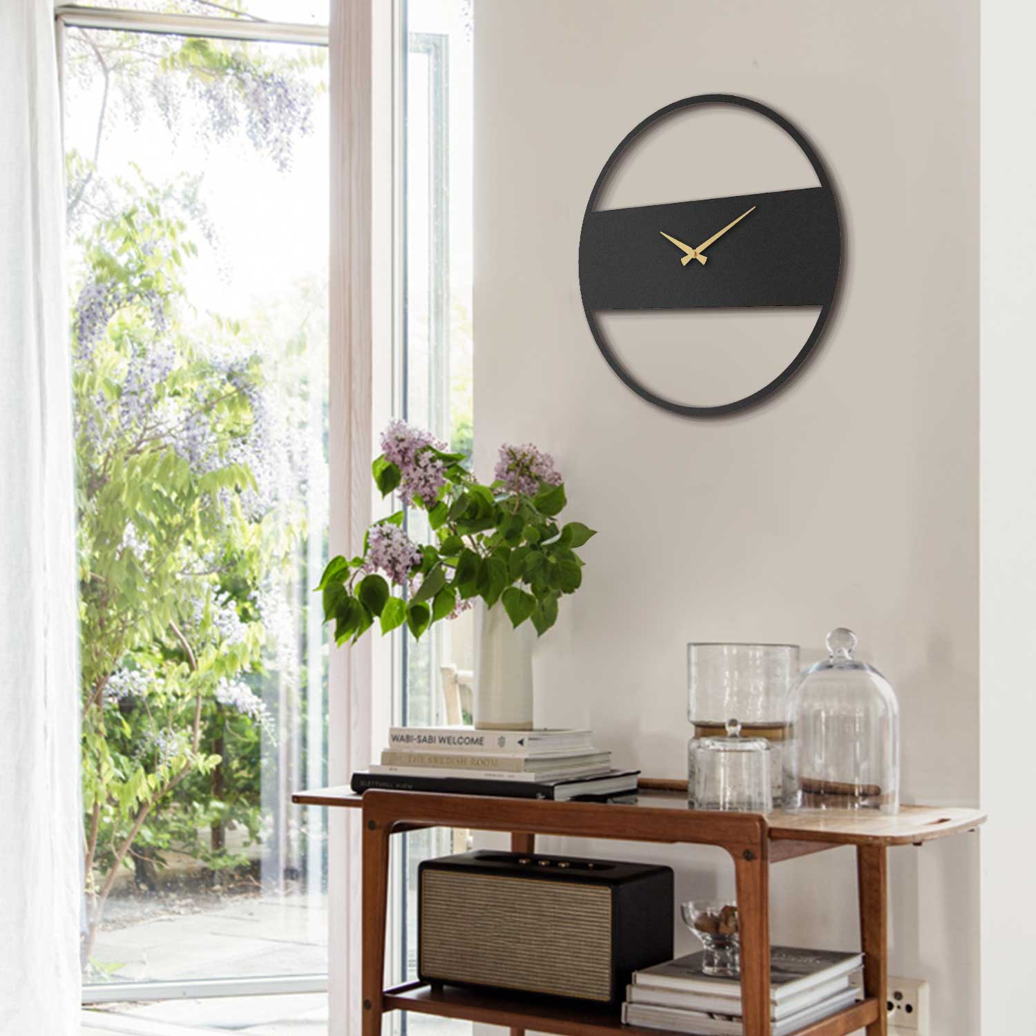 Stripe Metal Wall Clock – oliveandgray
