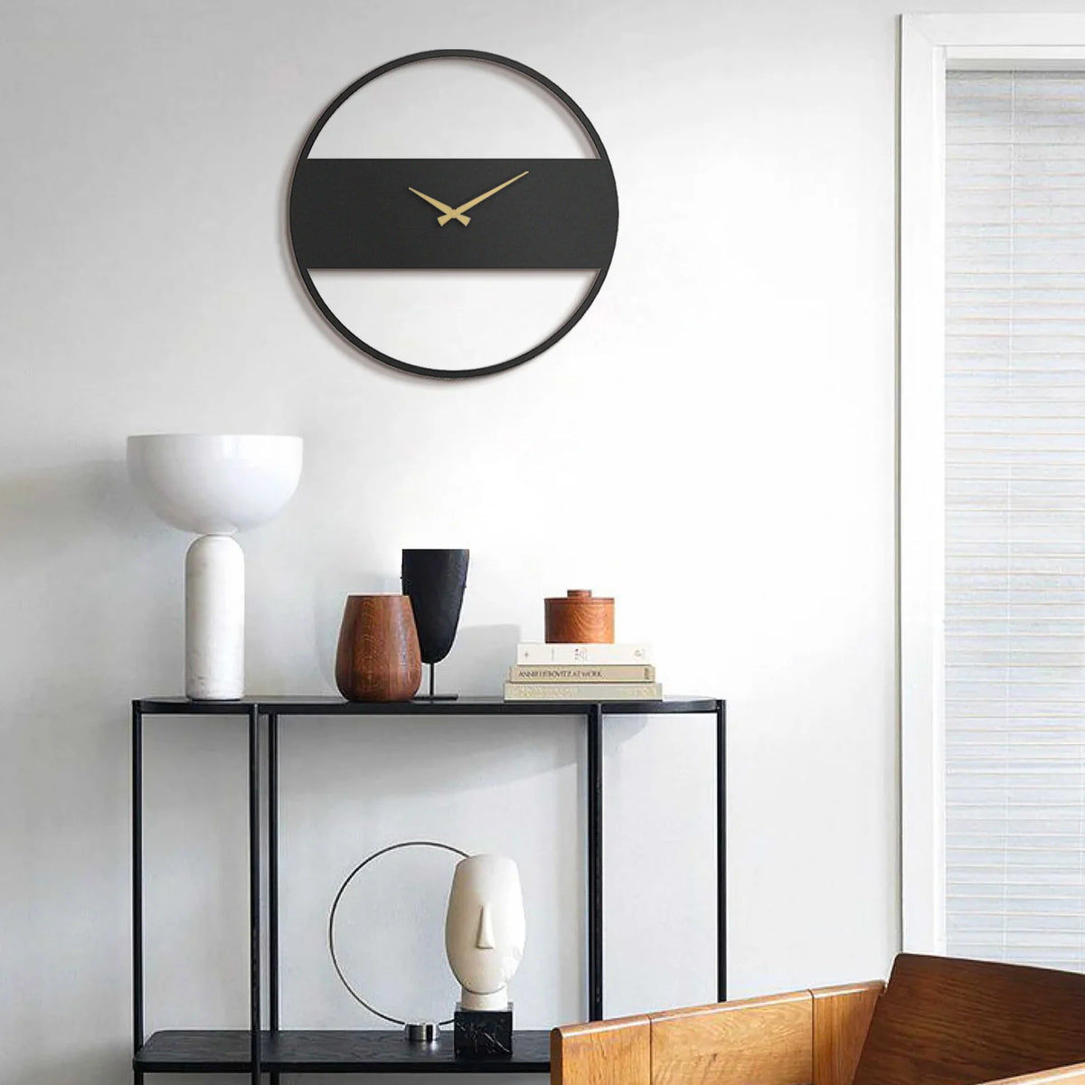 Stripe Metal Wall Clock – oliveandgray