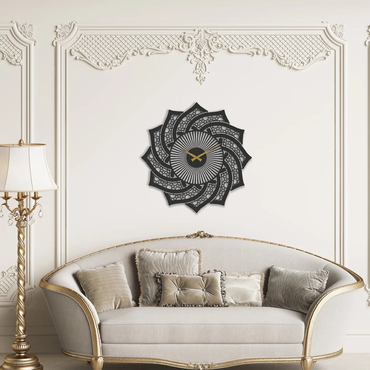 Islamic Pattern Metal Wall Clock – oliveandgray