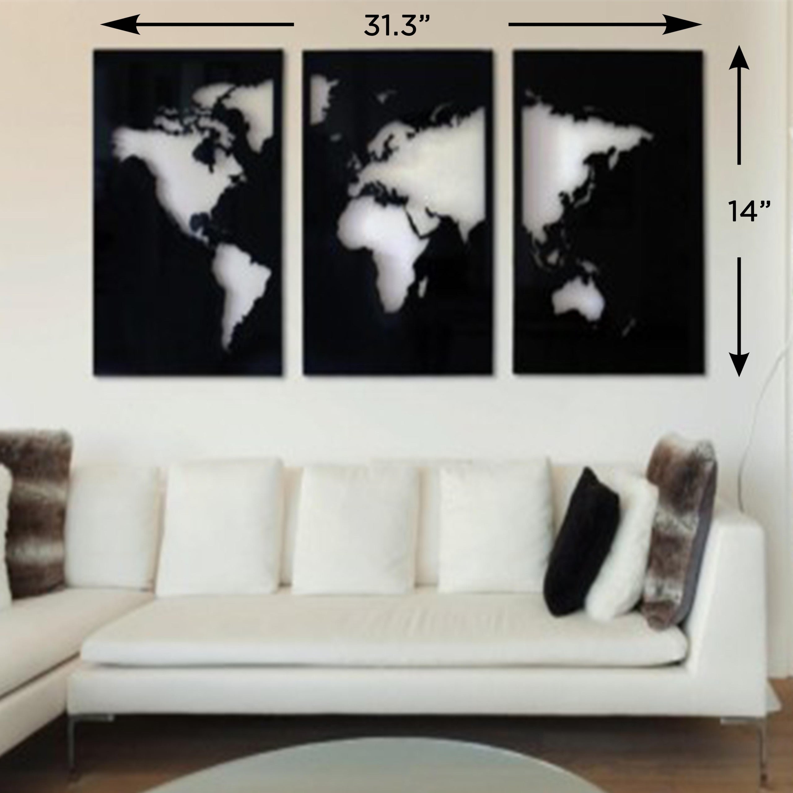 Magnetic World Map Metal Wall Art – oliveandgray