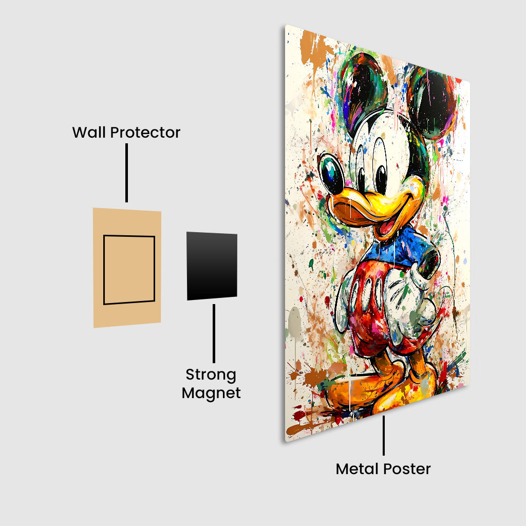 Mickey Mouse: Bright and Cheerful Metal Poster – oliveandgray