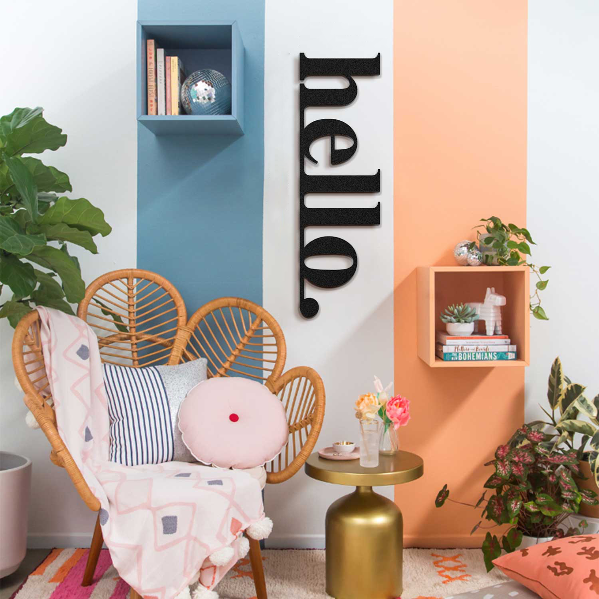 Hello Metal Wall Art – oliveandgray