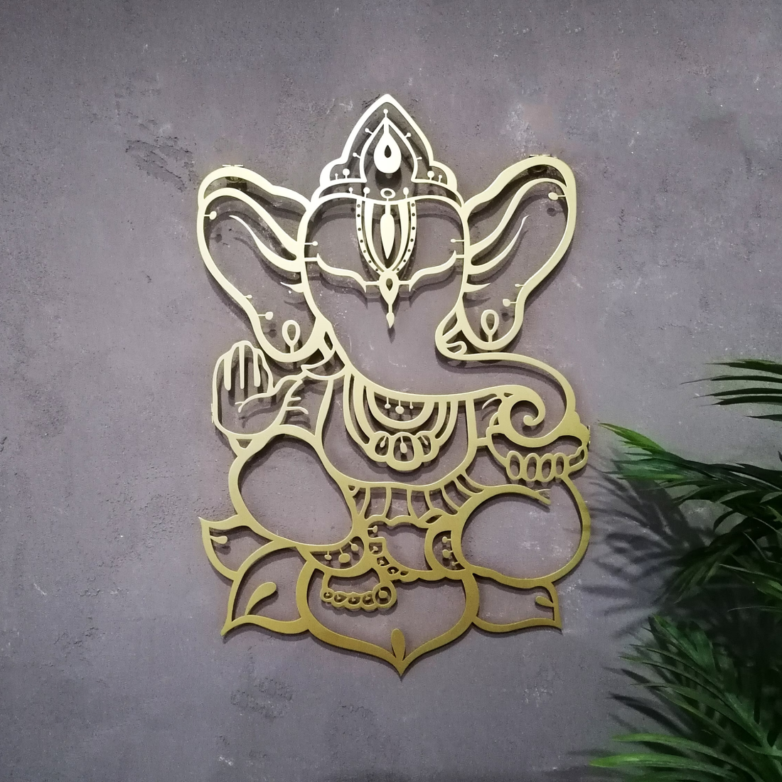 Lord Ganesha Metal Wall Art - LGMWA – oliveandgray