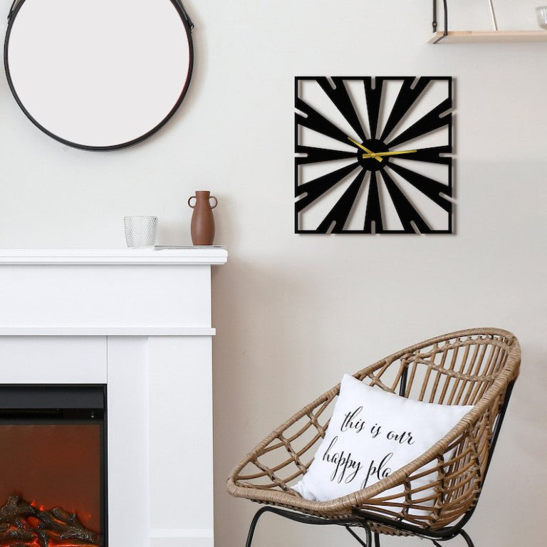 large square metal wall clock – oliveandgray