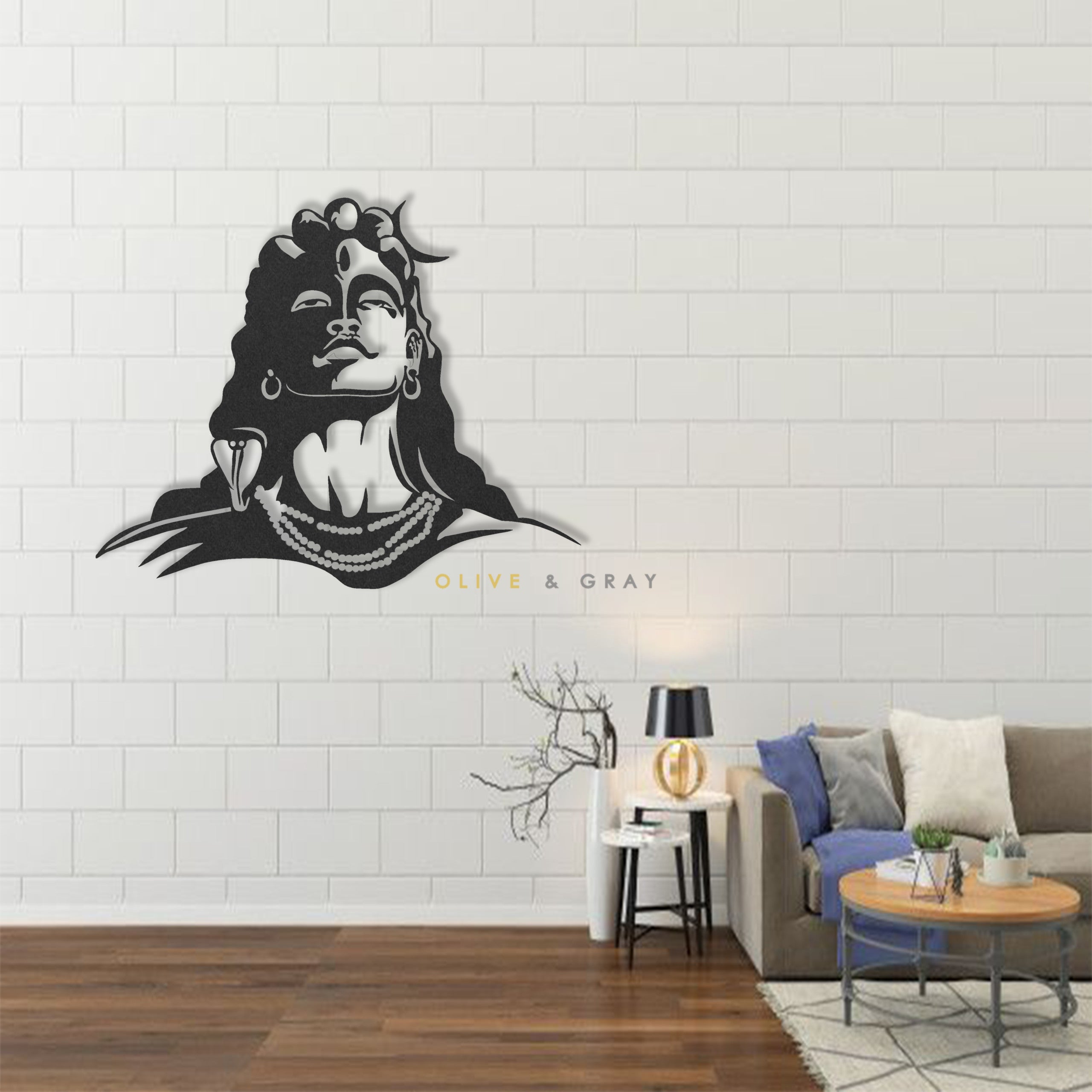 Lord Shiva Adiyogi Metal Wall Art – oliveandgray