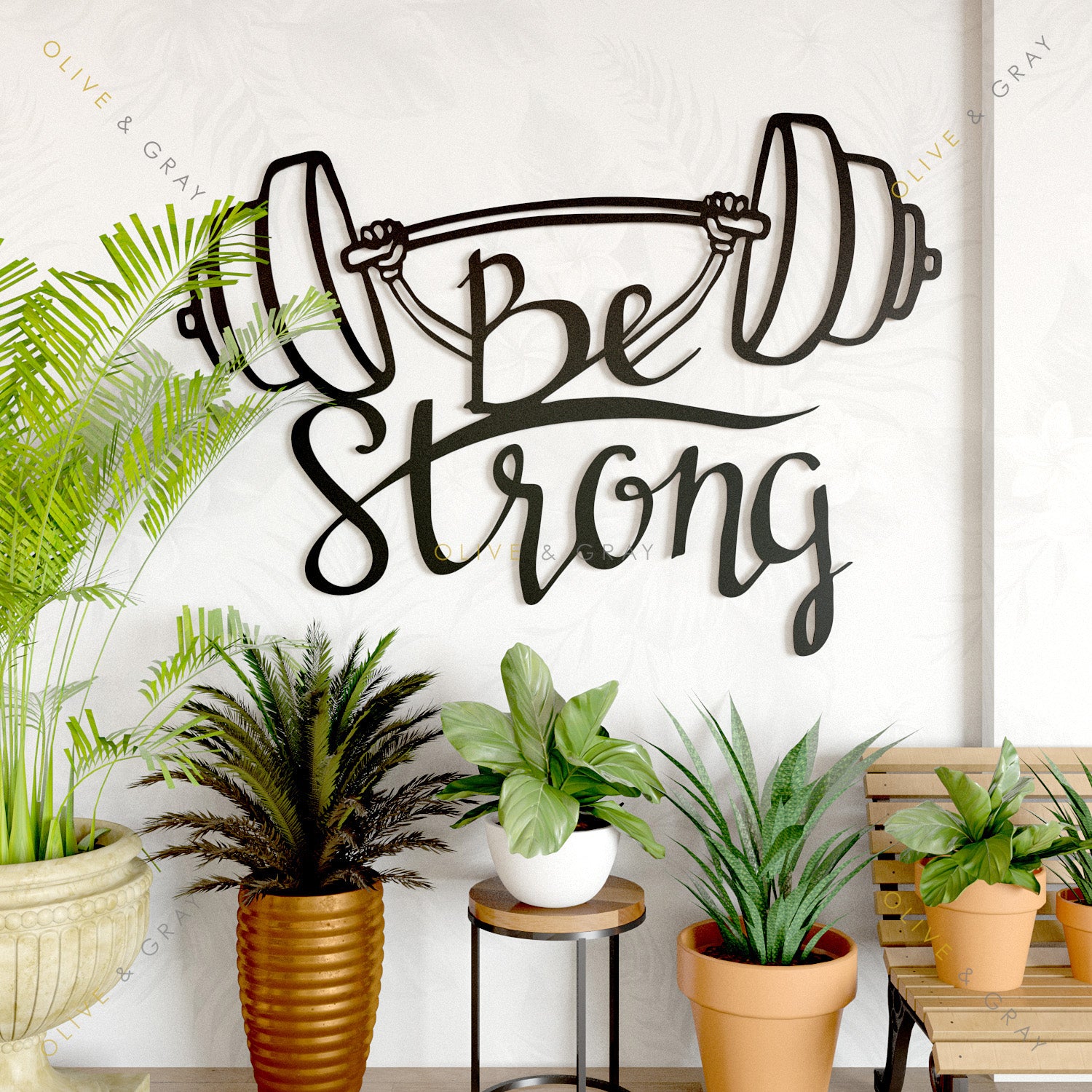 Be Strong Metal Wall Art – oliveandgray