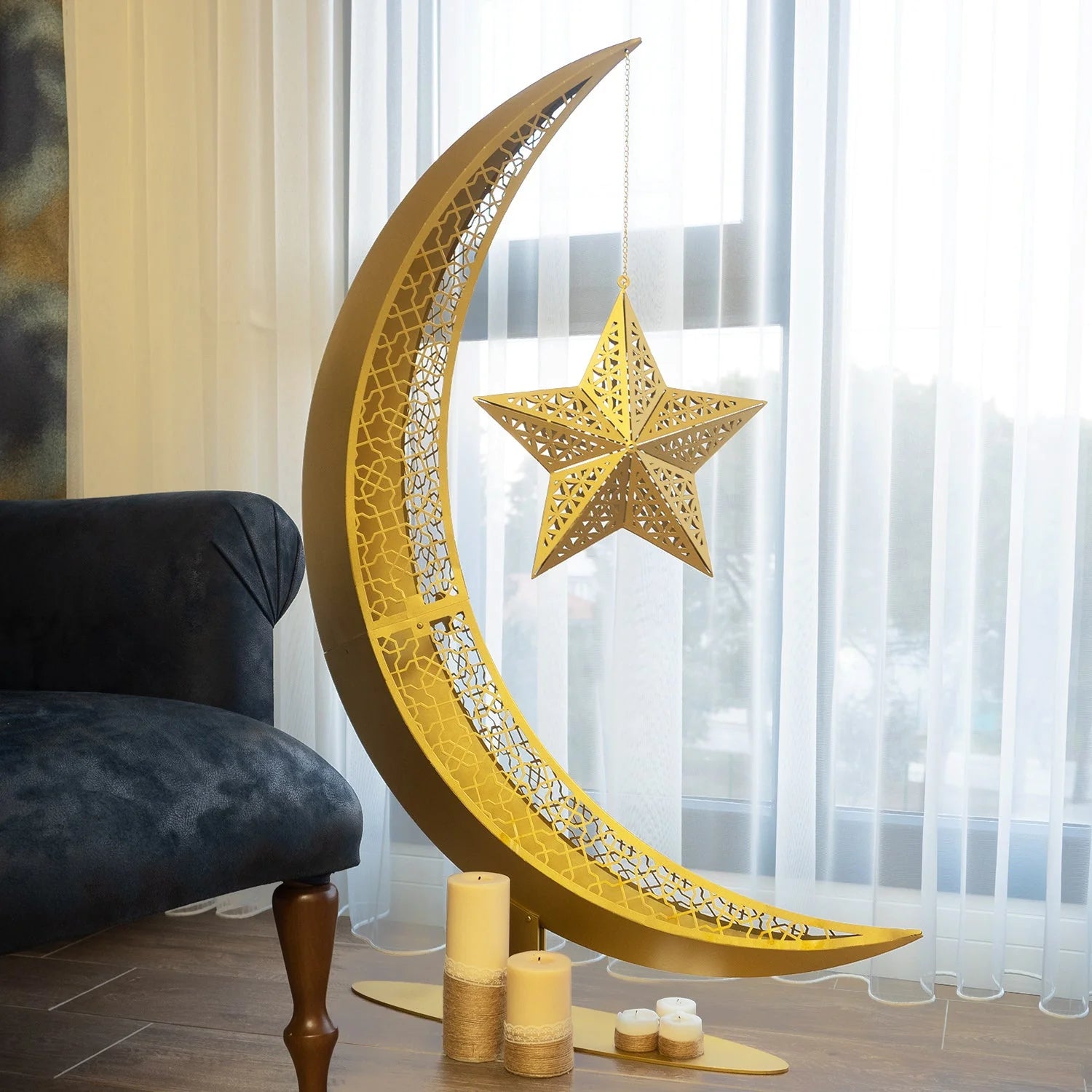 Metal Crescent Ramadan Moon – oliveandgray